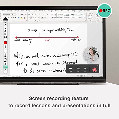 Penpower RemoteGo Digital Writing Pad | Video & Voice Comment on PDF | Digital Whiteboard, Annotation, and Screen Recording | Pen Tablet for Adults