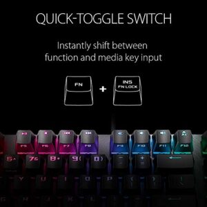 ASUS ROG Strix Scope NX TKL | 80% Gaming Mechanical Keyboard, ROG NX Red Linear Switches, Detachable Cable, Stealth Key, Aura Sync, Programmable Macros, Aluminum Top