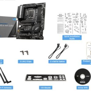 MSI PRO Z690-A WiFi DDR4 ProSeries Motherboard (ATX, 12th Gen Intel Core, LGA 1700 Socket, DDR4, PCIe 4, CFX, M.2 Slots, Wi-Fi 6E)