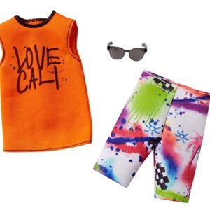 barbie ken complete look love cali top and spray paint shorts fashion pack