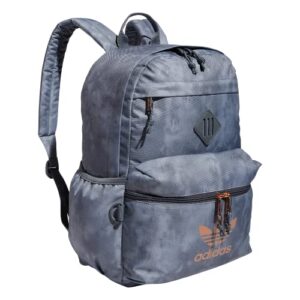 adidas originals originals trefoil 2.0 backpack, stone wash grey/rose gold/onix grey, one size