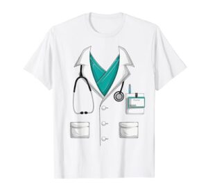 doctor white lab coat funny halloween costume men women kids t-shirt