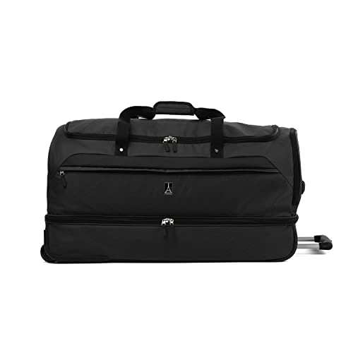 Travelpro Roadtrip 30" Drop-Bottom Wheels Rolling Duffel Bag Luggage 3 Large Packing Cubes Included Men, Women, Ash Black, Inch