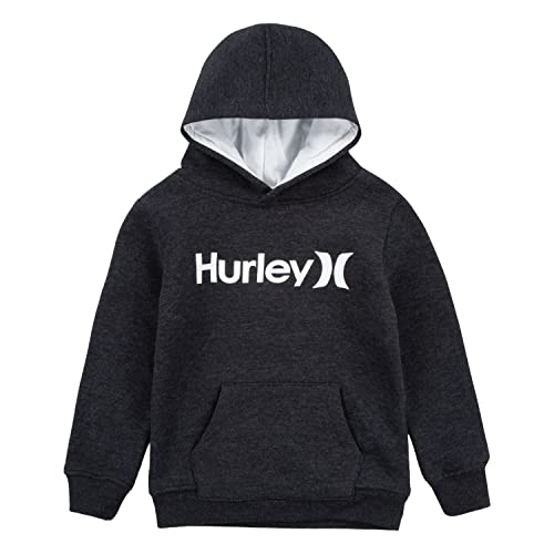 Hurley Boy's One and Only Pullover Hoodie (Little Kids) Black 7 Little Kids