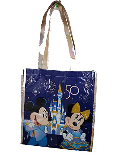 Disney Parks 50th Anniversary Reusable Bag - Medium Size, Blue