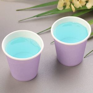 Huaiid 3 Oz 100 Packs Small Disposable Bathroom Mouthwash Cups Bathroom Paper Cups Espresso Paper Cups Pink Paper Hot Cups for Snack Bathroom Espresso Perfect for Home Condos Rvs Campers（Purple）