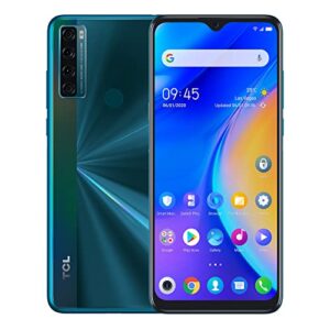 tcl 20 se android 11 smartphone unlocked cell phone 6.82” hd+ display 4gb+128gb 5000mah 48mp quad camera dual speakers octa-core us verison 4g compatible for at&t t-mobile (aurora green)