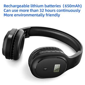 UMUTOO Wireless Headphones with FM Radio and Bluetooth 5.0, Rechargeable Portable Headset with Built-in Microphone, Lightweight and Comfortable Ear Muffs for Jogging, Mowing, Cycling, and More