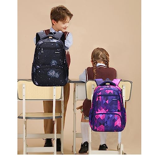 MITOWERMI Kids Backpack for Boys Girls Nylon Elementary School Bags Durable Children Bookbags Casual Travel Back Pack