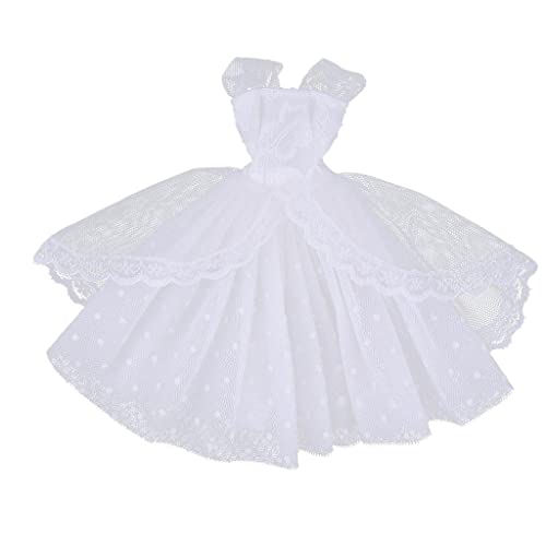 Gorgeous 12inch Fashion Doll Princess Evening Gown Lace Wedding Dress Outfits