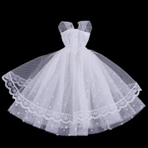 Gorgeous 12inch Fashion Doll Princess Evening Gown Lace Wedding Dress Outfits