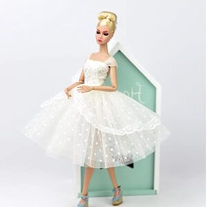 Gorgeous 12inch Fashion Doll Princess Evening Gown Lace Wedding Dress Outfits