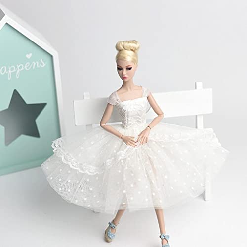 Gorgeous 12inch Fashion Doll Princess Evening Gown Lace Wedding Dress Outfits