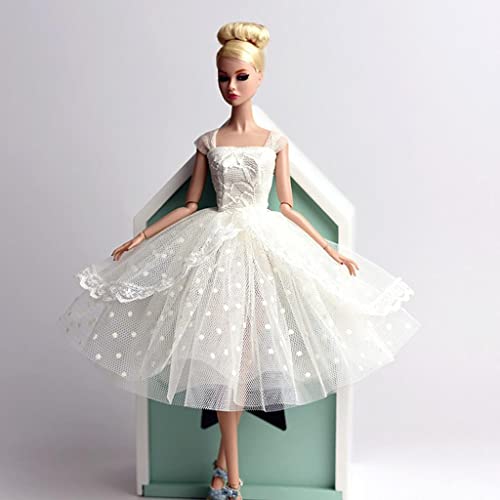 Gorgeous 12inch Fashion Doll Princess Evening Gown Lace Wedding Dress Outfits