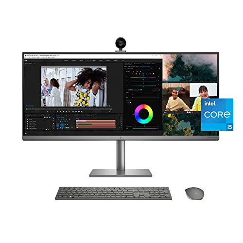 HP Envy 34” All-in-One Desktop, NVIDIA GeForce GTX 1650, 11th Gen Intel Core i7-11700 Processor, 32 GB RAM, 512 GB SSD, WUHD IPS Display, Windows 11 Home, Detachable Magnetic Camera (34-c0010, 2021)