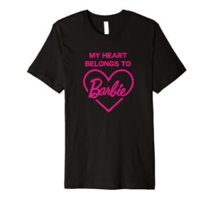 barbie - valentines my heart belongs to barbie premium t-shirt