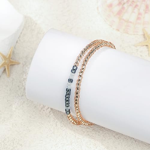 Funny Gifts for Friend Morse Code Bracelets for Women Inspirational Hidden Message Jewelry Birthday Christmas Gifts for Her Best Friend Sister Adjustable Bead Wrap Bracelets Beautiful Bracelet