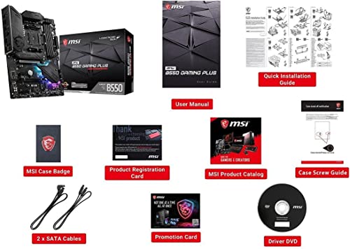 Micro Center AMD Ryzen 5 5600X Desktop Processor 6-core Up to 4.6GHz Unlocked with Wraith Stealth Cooler Bundle with MSI MPG B550 Gaming Plus ATX Gaming Motherboard (AMD AM4, DDR4, PCIe 4.0, M.2)