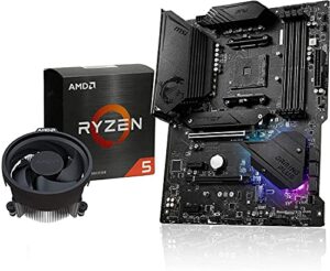 micro center amd ryzen 5 5600x desktop processor 6-core up to 4.6ghz unlocked with wraith stealth cooler bundle with msi mpg b550 gaming plus atx gaming motherboard (amd am4, ddr4, pcie 4.0, m.2)