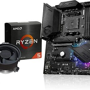 Micro Center AMD Ryzen 5 5600X Desktop Processor 6-core Up to 4.6GHz Unlocked with Wraith Stealth Cooler Bundle with MSI MPG B550 Gaming Plus ATX Gaming Motherboard (AMD AM4, DDR4, PCIe 4.0, M.2)