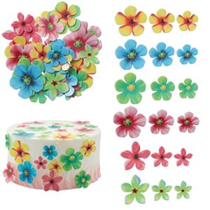 Gyufise 35Pcs Edible Flowers Cake Decorations Beautiful Cupcake Toppers for Wedding Birthday Party Food Decoration Mixed Size & Colour …