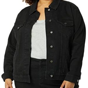 Amazon Essentials Women's Jean Jacket (Available in Plus Size), Black Wash, Medium