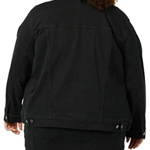 Amazon Essentials Women's Jean Jacket (Available in Plus Size), Black Wash, Medium