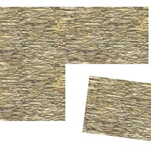 Retro-Art 3D Wall Panels, Pack of 6, Stone Wall in Beige Yellow, PVC, 37.2" x 25.5", Cover 39.53 sq.ft., 186FB