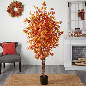 6ft. Autumn Ficus Artificial Fall Tree