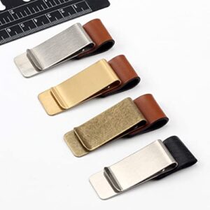 4pcs pen clip for notebook pen loop holder for notebooks pu leather pen holder pen sleeve pen clips for journal, planner, notebook