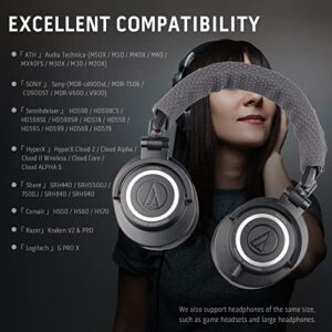 Replacement Headphone Headband Cover Protector for ATH-M50x,M50XBT/MX40,Cloud 2&1 Headsets,Headband Cushion Pads Easy Installation No Tool Needed