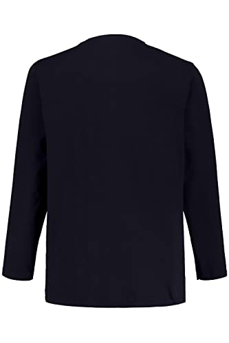 JP 1880 Menswear Big & Tall Plus Size L-8XL Henley, Basic, Top, Long-Sleeve, Button Placket, Up to 8XL Dark Navy XXXXX-Large 702555730