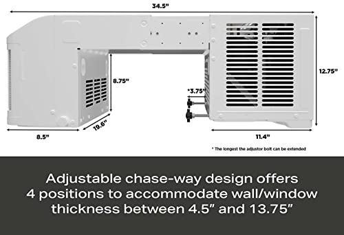 GE Profile ClearView Window Air Conditioner 6,100 BTU, WiFi Enabled, Ultra Quiet for Small Rooms, Full Window View with Easy Installation, Energy-Efficient Cooling, 6K Window AC Unit, White