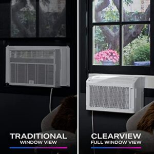 GE Profile ClearView Window Air Conditioner 6,100 BTU, WiFi Enabled, Ultra Quiet for Small Rooms, Full Window View with Easy Installation, Energy-Efficient Cooling, 6K Window AC Unit, White