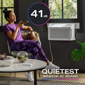 GE Profile ClearView Window Air Conditioner 6,100 BTU, WiFi Enabled, Ultra Quiet for Small Rooms, Full Window View with Easy Installation, Energy-Efficient Cooling, 6K Window AC Unit, White