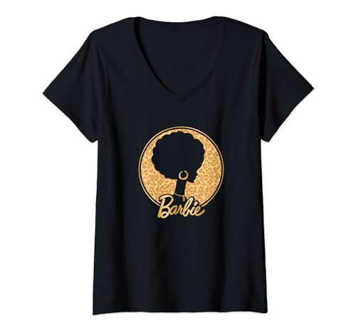 Barbie - Afro Barbie - Leopard V-Neck T-Shirt