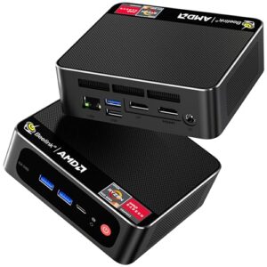 beelink mini-pc, amd ryzen 5 5560u(6c/12t up to 4ghz),16g ddr4 500gb pcie3.0 ssd 6 core 1600mhz graphics mini-desktop-computer, 4k@60hz triple display, hdmi2.0+dp1.4+type-c, wifi 6, bt5.2, rj45 lan