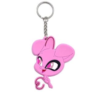 zag store - miraculous ladybug keychain daizzi, pink,80mm