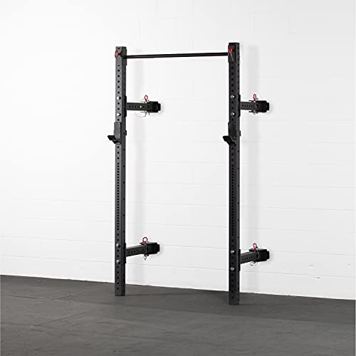 Titan Fitness X-3 Series 91in Wall Mounted Folding Power Rack, 21in Depth Space Savings Rack, Folds up to 8â€ from the Wall