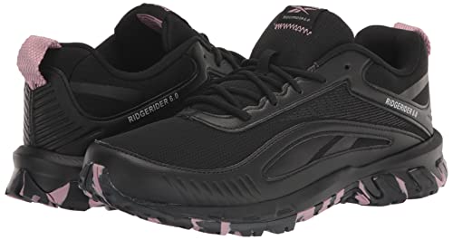 Reebok Women's Ridgerider 6.0 Hiking Shoe, Black/Pure Grey/Infused Lilac, 10