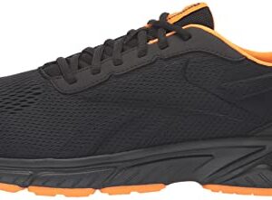 Amazon Essentials by Reebok Men's All Day Comfort Slip-Resistant Alloy-Toe Safety Work Shoe, Black/Orange, 11.5