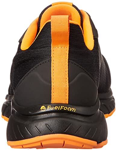 Amazon Essentials by Reebok Men's All Day Comfort Slip-Resistant Alloy-Toe Safety Work Shoe, Black/Orange, 11.5