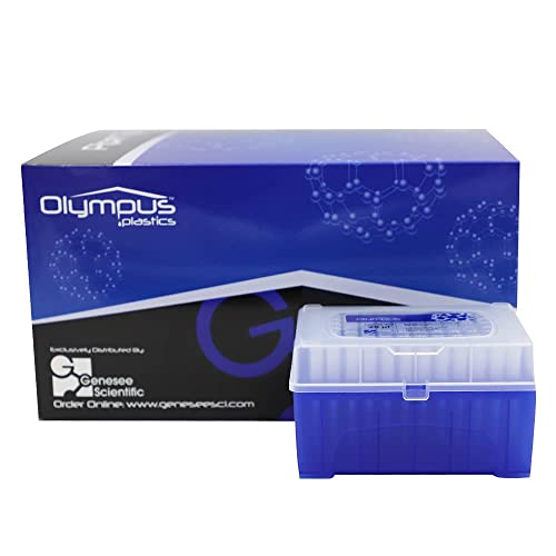 Olympus Plastics Universal Filter Pipette Tips, Standard Reach Low Binding, Racked, Sterile, 10 Racks of 96 Tips/Unit (960 Tips)