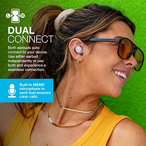 JLab Go Air Pop True Wireless Bluetooth Earbuds + Charging Case | Lilac | Dual Connect | IPX4 Sweat Resistance | Bluetooth 5.1 Connection | 3 EQ Sound Settings Signature, Balanced, Bass Boost