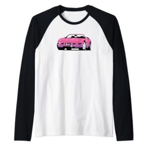 Barbie - Hot Pink Car Raglan Baseball Tee