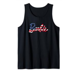 barbie - fourth of july - flag logo tank top