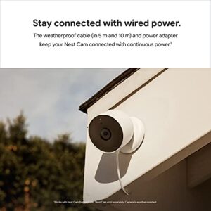 Google Weatherproof Cable for Nest Cam (Battery) Only - Snow - 10m, 720p