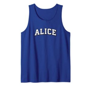 alice texas vintage athletic sports b&w print tank top