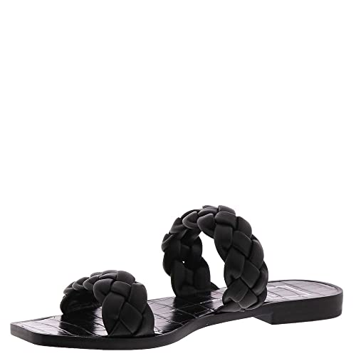 Dolce Vita Women's INDY Flat Sandal, Black Stella, 6