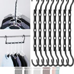 Mr. Pen- Space Saving Hangers, Black, 8 Pack, Closet Hanger Organizer, Shirt Organizer, Closet Hangers Space Saver, Magic Hangers